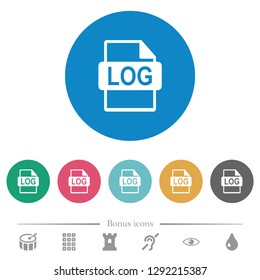Log File Format Flat White Icons Stock Vector (Royalty Free) 1292215387 ...