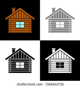 Log House Icon Set Vector Illustration Stock Vector (Royalty Free ...