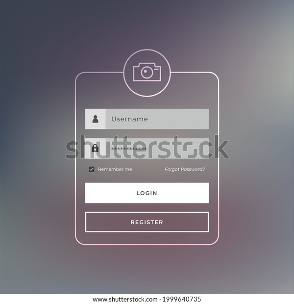 Log Insign Screen Page Design Website Stock Vector (Royalty Free ...