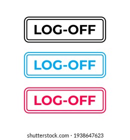 Log Off Icon Label Design Vector Stock Vector (Royalty Free) 1938647623 ...