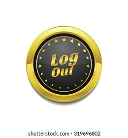 Log Out Golden Vector Icon Button Stock Vector (Royalty Free) 319696802 ...