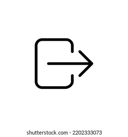 Log Out Icon Isolated On White Stock Vector (Royalty Free) 2202333073 ...