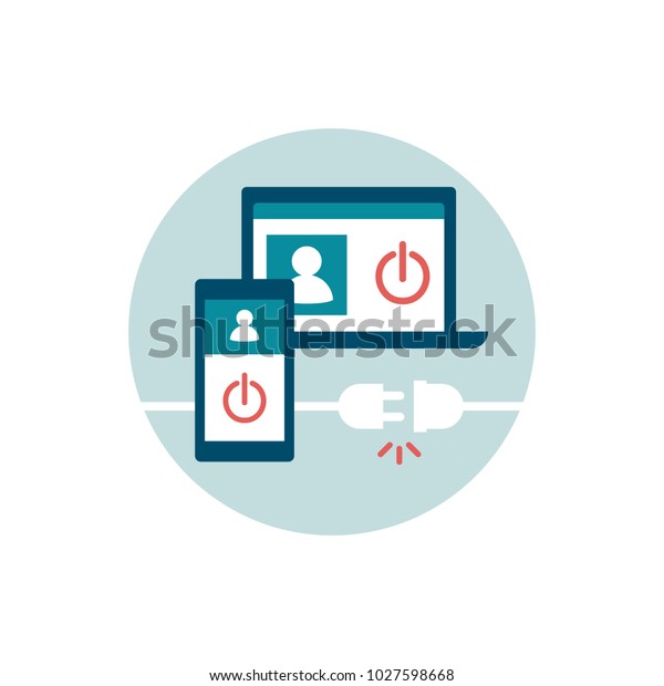 Log Out Your Account On All Stock Vector (Royalty Free) 1027598668 ...