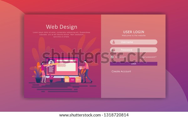 Log Page Design Business Page Template Stock Vector (Royalty Free ...