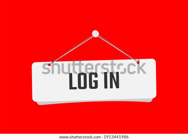 Log Text On Door Sign Stock Vector (Royalty Free) 1913441986 | Shutterstock