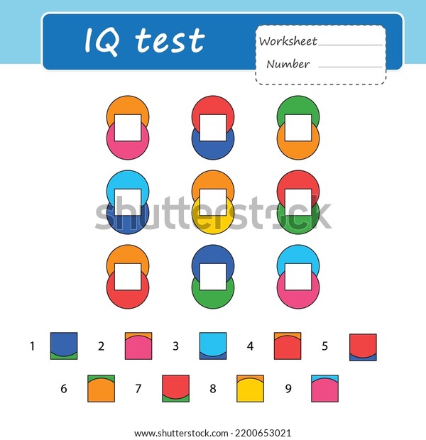 Logic Game Children Iq Test Insert Stock Vector (Royalty Free ...