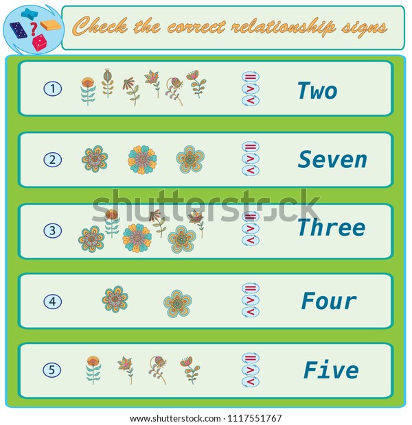 Logical Task Check Correct Relationship Signs Stock Vector (Royalty ...