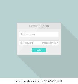 Flat Color Login Form Ui Template 스톡 벡터(로열티 프리) 678520750 | Shutterstock