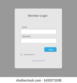 White Ui Login Form Template: стоковая векторная графика (без ...