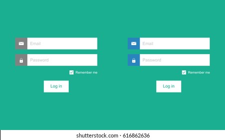 Modern Login Form Ui Design Stock Vector (Royalty Free) 609927227