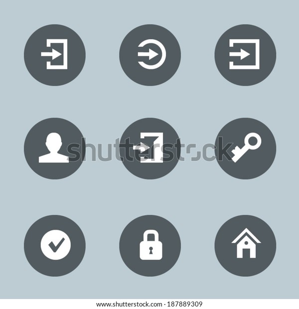 Login Icons Stock Vector (Royalty Free) 187889309