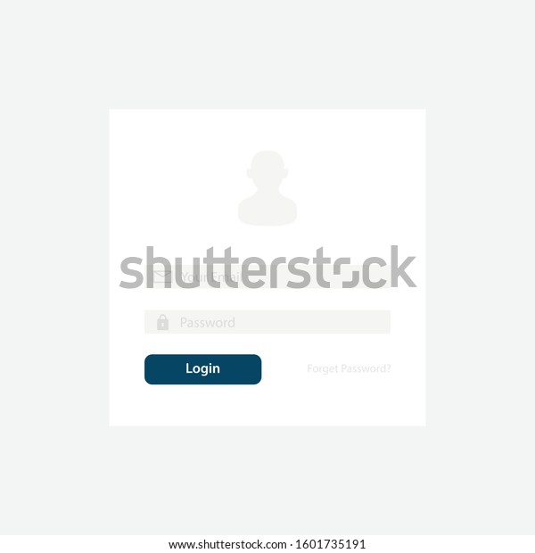 Login screen and Sign In form template for mobile app or website design ...