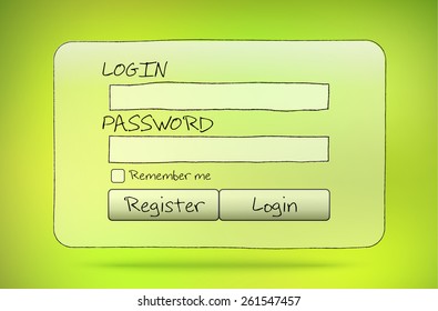 Sign Dialog Sign Register Vector Graphical Stock Vector (Royalty Free ...