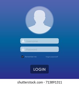 Login Signin User Interface Template Web Stock Vector (Royalty Free ...