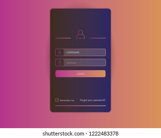 User Login Screen Page Interface Concept Stock Illustration 1614385534 ...