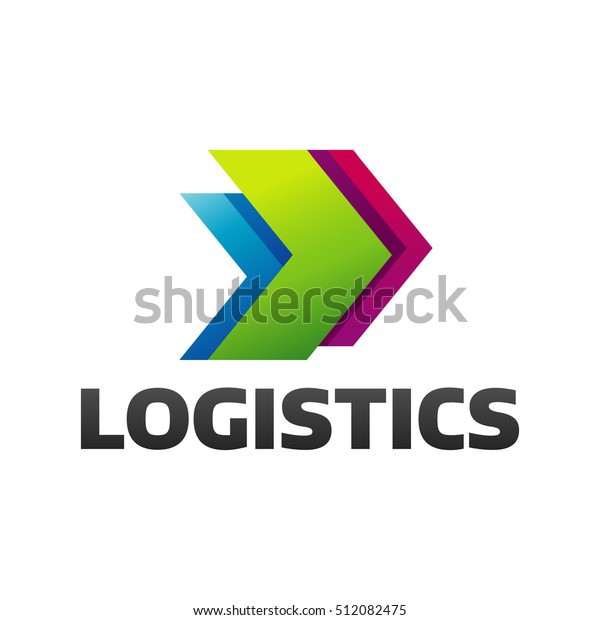 Logotipo do vetor da empresa logística. Ícone de seta. Ícone de entrega ...