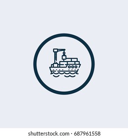 Logistic Ship Icon Stock Vector (Royalty Free) 687961558 | Shutterstock