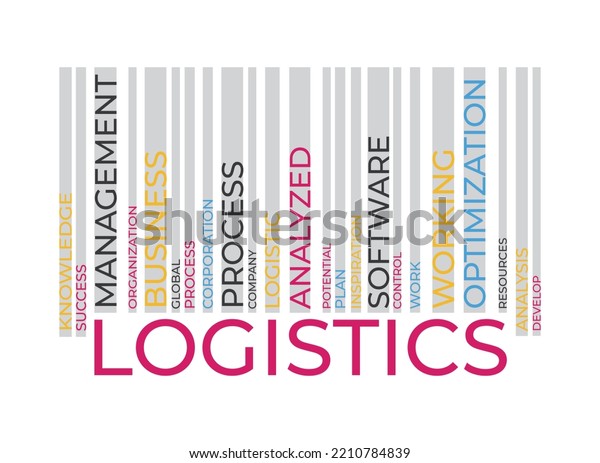 Logistics Barcode Word Tag Cloud Vector Stock Vector (Royalty Free ...
