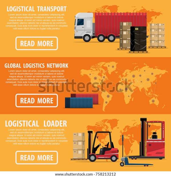 Logistics Center Concept Distribution Delivery Goods Stock Vector ...