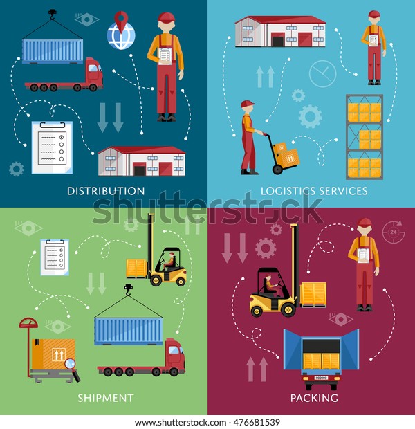 Logistics Concept Technology Via Supply Chain Stock Vector (Royalty ...