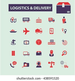 Logistics Delivery Icons Stock Vector (Royalty Free) 438591520 ...