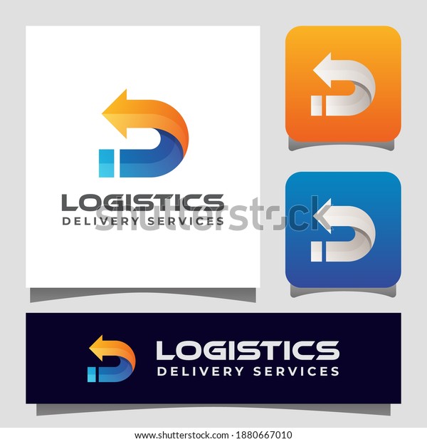 Logistics Delivery Letter D Arrow Logo Stock Vector (Royalty Free ...