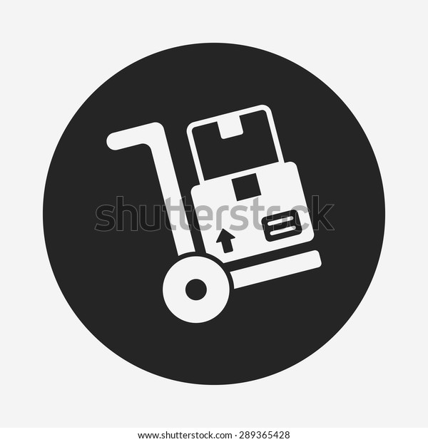 Logistics Freight Trolley Icon Stock Vector (Royalty Free) 289365428 ...