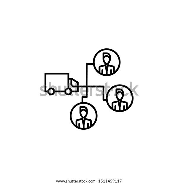 Logistics Icon Element Procurement Process Thin Stock Vector (Royalty ...