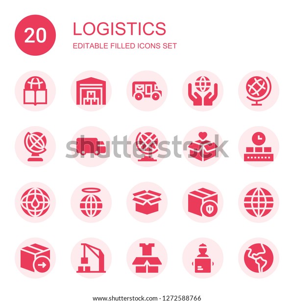 Logistics Icon Set Collection 20 Filled Stock Vector (Royalty Free ...