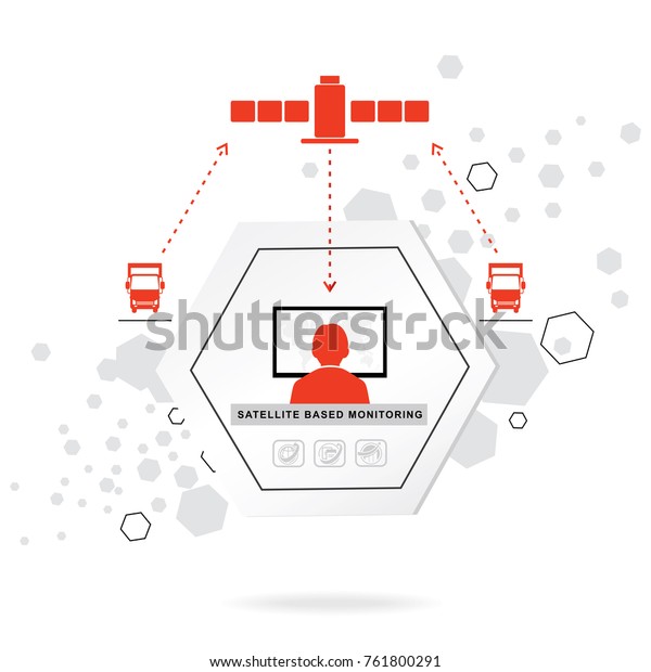 Logistics Icons Hexagon Abstract Vector Background: стоковая векторная ...