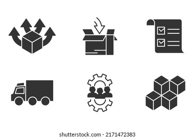 Logistics Icons Set Logistics Pack Symbol Stock Vector (Royalty Free ...