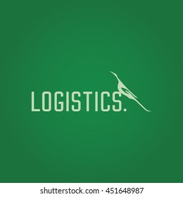 Logistics Logo Design Green Background Stock Vector (Royalty Free ...