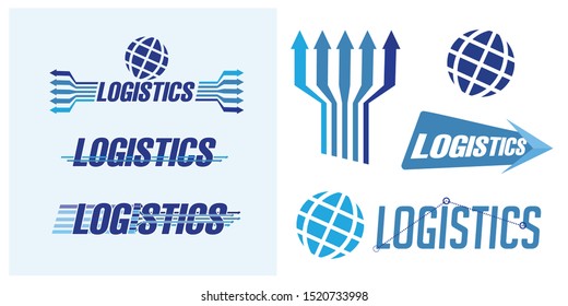 Logistics Logo Vector Concept Icons Stock Vector (Royalty Free) 1520733998