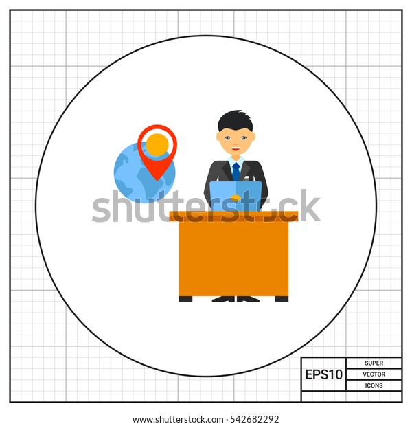 Logistics Management Logistician Icon Stock Vector (Royalty Free ...