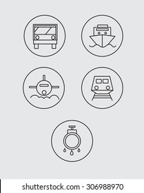 Logistics Multimodal Transportation Icon Stock Vector (Royalty Free ...