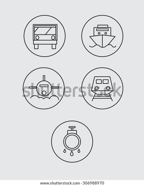 Logistics Multimodal Transportation Icon Stock Vector (Royalty Free ...