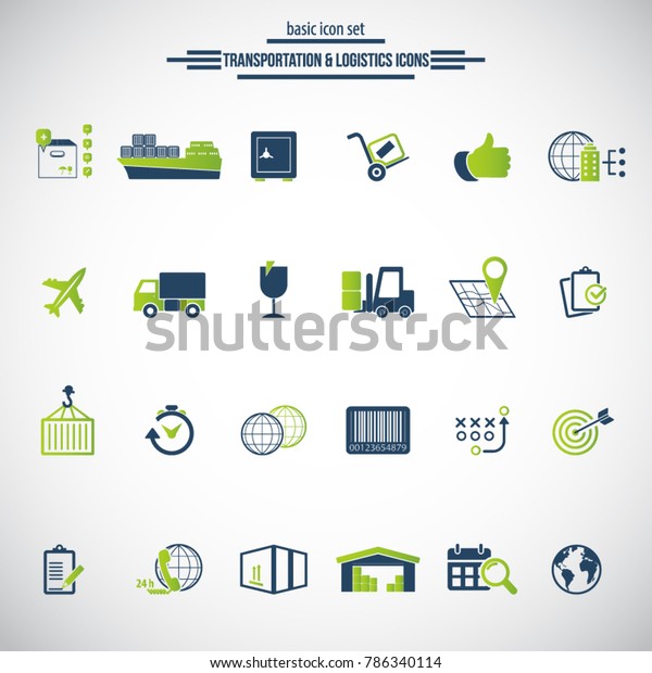 Logistics Service Icon Set Fast Delivery Stock Vector (Royalty Free ...