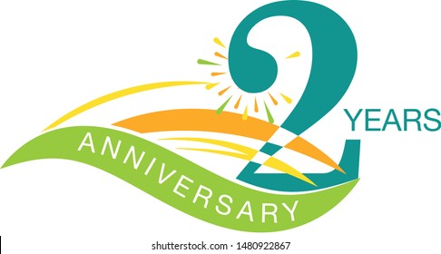 Logo 2 Anniversary Vector Illustration 2 Stock Vector (Royalty Free ...