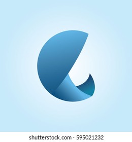 Logo Abstract Blue Gradient Color On Stock Vector (Royalty Free ...