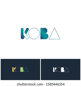 Logo Abstract Design Koba Logotype Design Stock Vector (Royalty Free ...