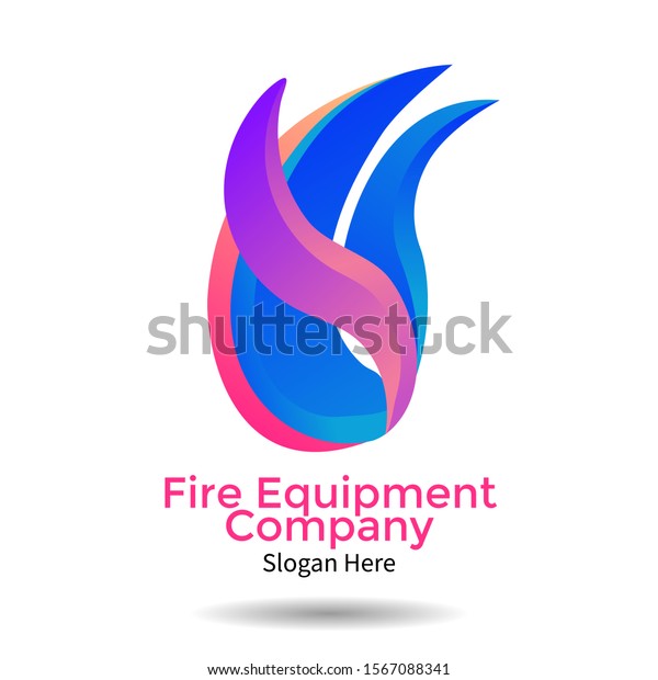 Logo Abstract Fire Equipment Graphic Business Stock Vector (Royalty ...