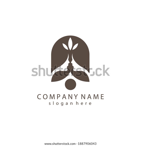 Logo Abstract Illustration Face Right Left Stock Vector (Royalty Free ...