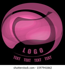 Logo Abstract Transparent Ball Divided Into Stock Vector (Royalty Free ...