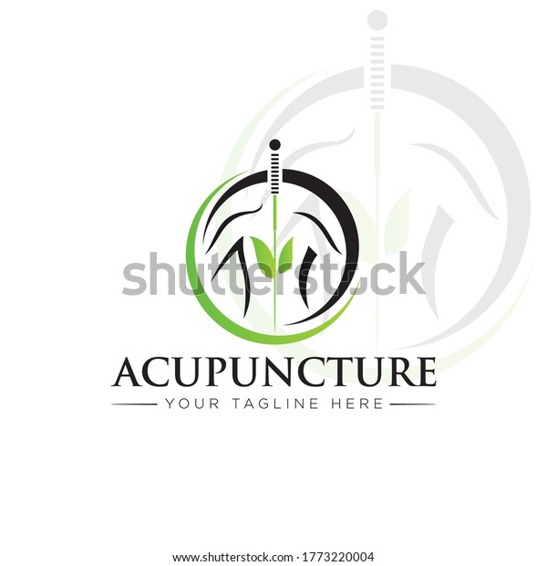 Logo Acupuncture Creative Body Needle Vector Stock Vector (Royalty Free ...