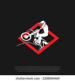 Logo Adventure Using Motorcycle Motor Cross Stock Vector (Royalty Free ...