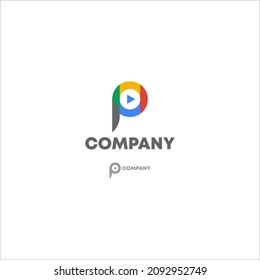 Logo Alphabet P Play Creative Vector Stock Vector (Royalty Free ...