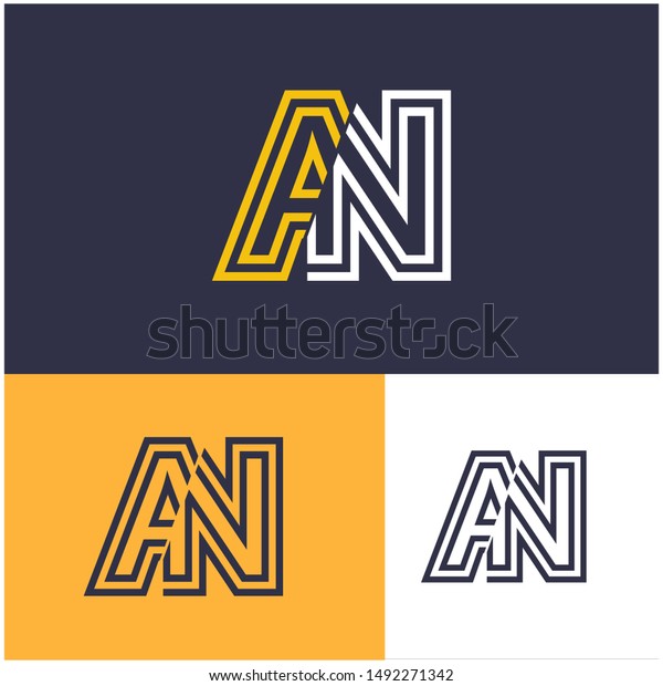 Logo Ann Ana Design Template Logo Stock Vector (Royalty Free ...