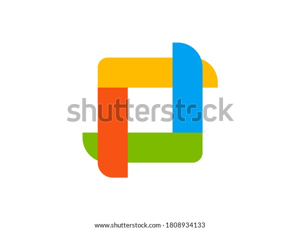 Logo Anything Square Ledges Colorful Illustration Stock Vector (Royalty ...