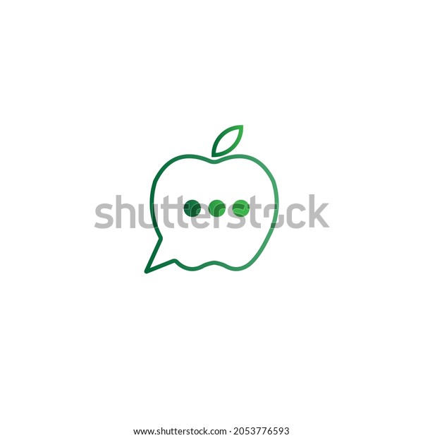 Logo Apple Chat This Logo Made Stock Vector (Royalty Free) 2053776593 ...