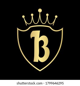 Logo B Gold Letter Logo Design Stock Vector (Royalty Free) 1799646295 ...